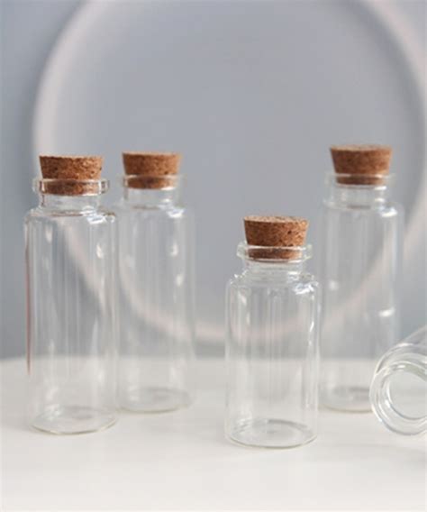 갓샵 코르크 마개 미니 유리병 2size 밀봉 코르크병 마개병 작은 유리 공병 드라이플라워 콜크 용기