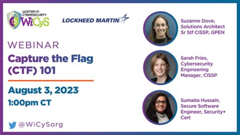 Webinar Lockheed Martin Capture The Flag CTF WiCyS Women In Cybersecurity