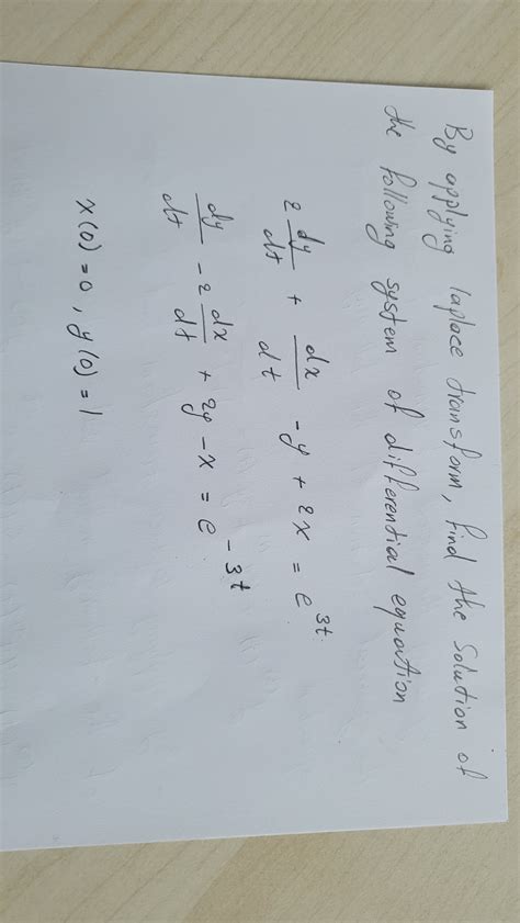 solved by applying laplace transform find the solution of