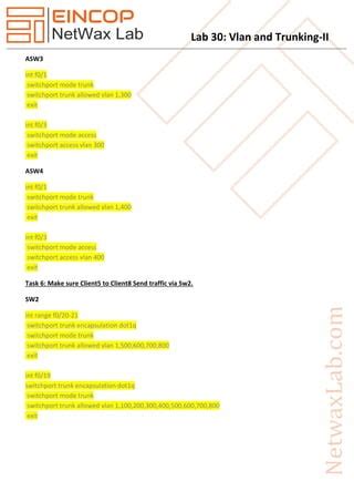 Eincop Netwax Lab Vlan And Trunking Ii PDF