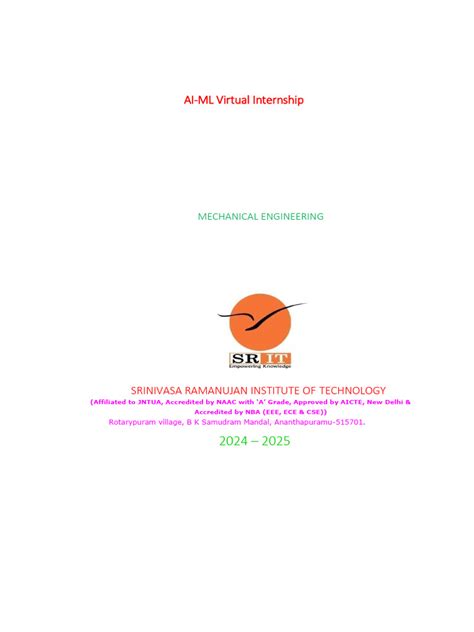 Ai Ml Internship Report Pdf