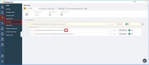 adding task to key result datalligence