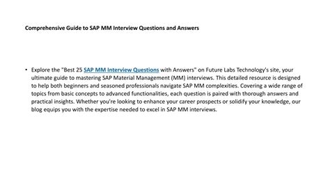 Ppt Master Sap Mm Interview Questions With Expert Answers Powerpoint Presentation Id 13350630