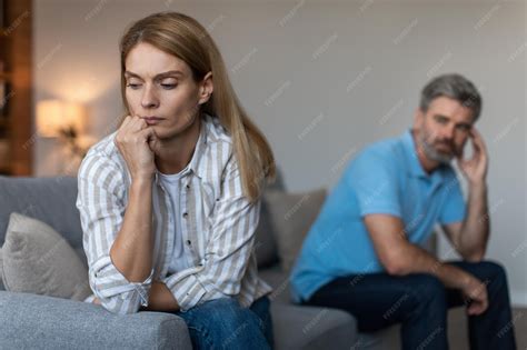 Premium Photo Unhappy Depressed Mature Caucasian Husband With Beard