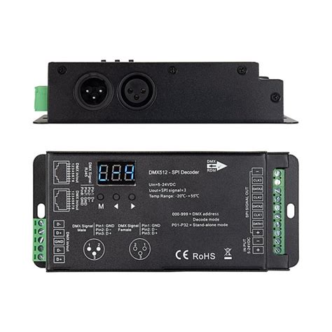 DMX SPI Decoder Digital RGB Addressable LED Decoder Controller VDC DS DMX