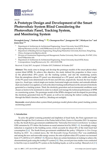 A Prototype Design And Development Of The Smart Photovoltaic System