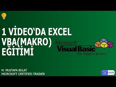Video da Excel VBA Makro Eğitimi YouTube