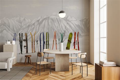 Ski Wallpaper Courchevel Muralconcept