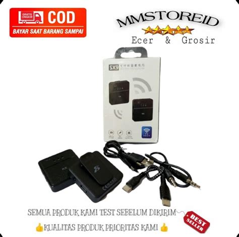 MM Microphone Wireless SX9 Type IPhon Mic Youtuber Mikropon Iphon 2 In 1 Type C Kabel Usb