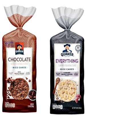 Quaker Chocolate Crunch Large Rice Cakes 7 23oz Andquaker Large Rice Cake Everything 5 9oz