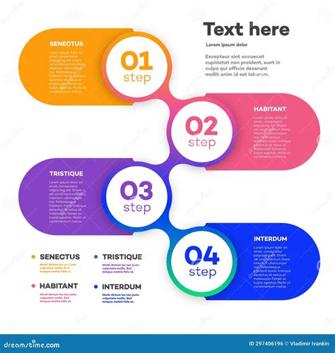 Infographic Template Vector Timeline Process 4 Option Stock Illustration Illustration Of