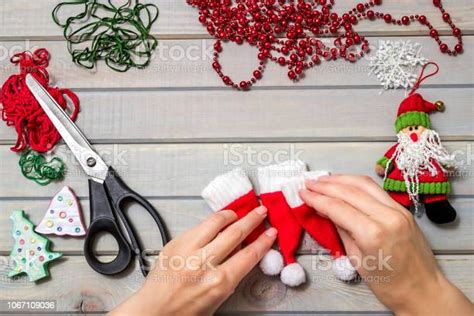 수 제 크리스마스 선물입니다 최고의 볼 수 있습니다 만들기 새 해 장식입니다 크리스마스의 장식품 작은 산타 모자 Diy에 대한