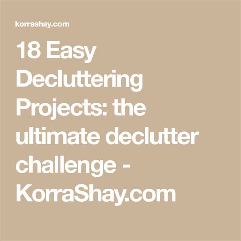 18 easy decluttering projects the ultimate declutter challenge artofit