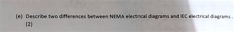 E Describe Two Differences Between NEMA Electrical Diagrams And IEC Electrical Diagrams