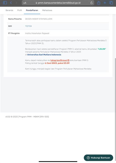 Pertukaran Mahasiswa Merdeka 3 Hi I Am Pleased To Inform You That I