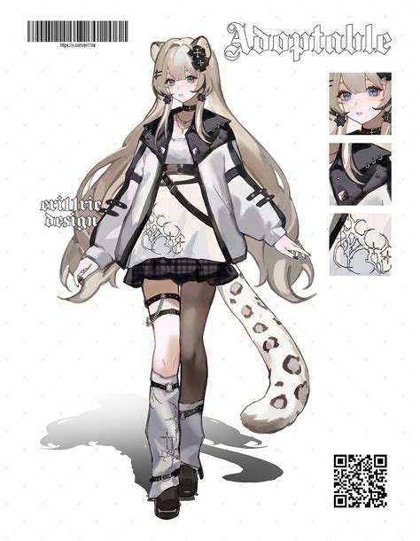 Original Highres 1girl Adoptable Animal Ears Barcode Black Choker