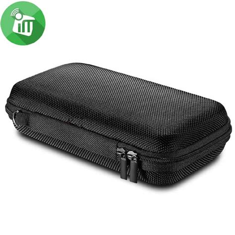 Hard Case Portable Carrying Zipper Bag Rectangle Shaped 18cm X 12cm