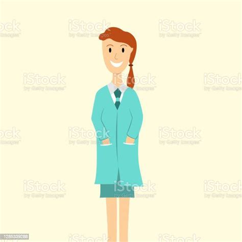 유니폼을 입은 젊은 행복한 간호사는 고립된 캐릭터를 밀었다 간호사에 대한 스톡 벡터 아트 및 기타 이미지 간호사 개념