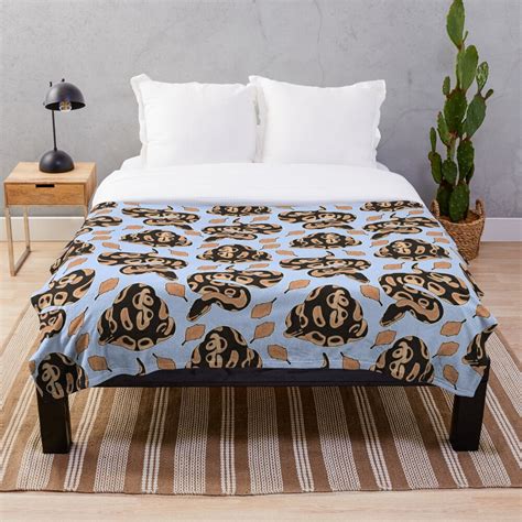 Ball Python And Leaves Throw Blanket For Sale By SparkleSnake Redbubble