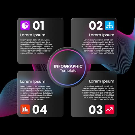 Glassmorphism Infographic Template Premium Psd