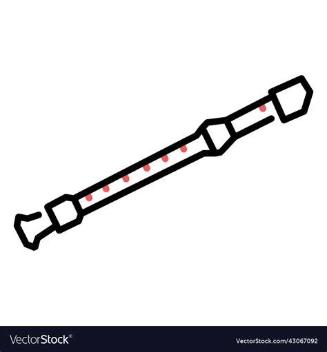 Polygonal Bassoon Stroke Royalty Free Vector Image