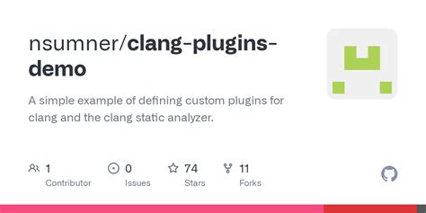 GitHub Nsumner Clang Plugins Demo A Simple Example Of Defining Custom Plugins For Clang And