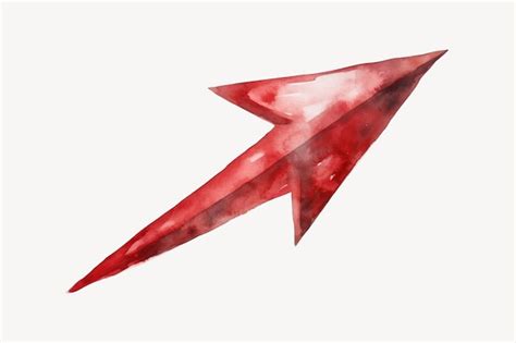 Premium Vector Red Watercolor Arrow Pointing Upward