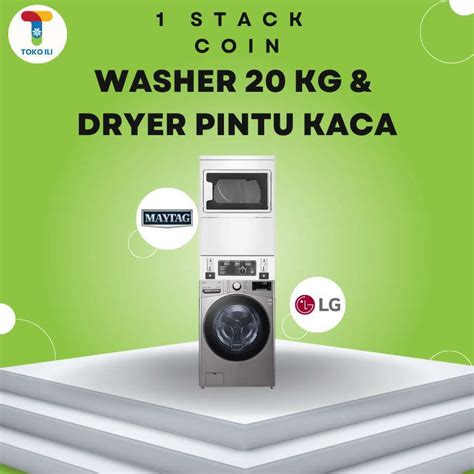 Jual Lg Washer 20kg Dryer Maytag 10 5 Pintu Kaca 1 Stack Di Seller