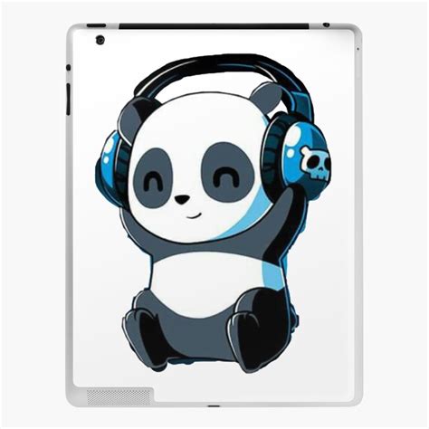 Cute Panda Wearing Headphones By Preety00 Redbubble Cute Panda