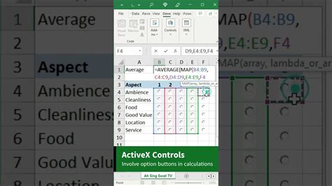 How To Involve Option Buttons Under Activex Controls In Calculation In Excel Youtube