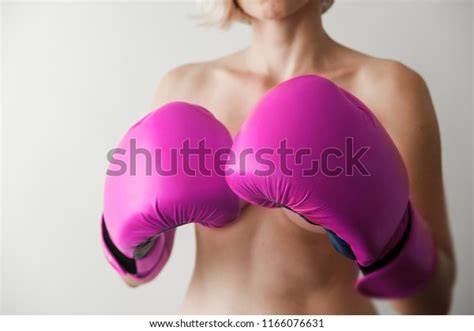 Naked Woman Pink Boxing Gloves Sexy Stock Photo Shutterstock