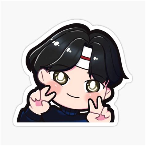BTS Tiny Tan Jin Chibi Peeker Sticker For Sale By MilkTeaMari Redbubble