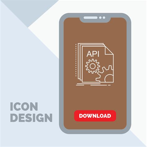 Api App Coding Developer Software Line Icon In Mobile For Download Page 12948159 Vector Art