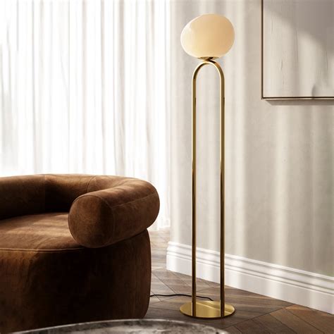 Shapes Floor Lamp Glass Lampshade Whitebrass Lightsie