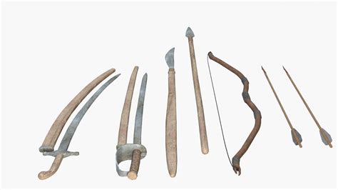 3d medieval weapons collection 5 items turbosquid 2013451