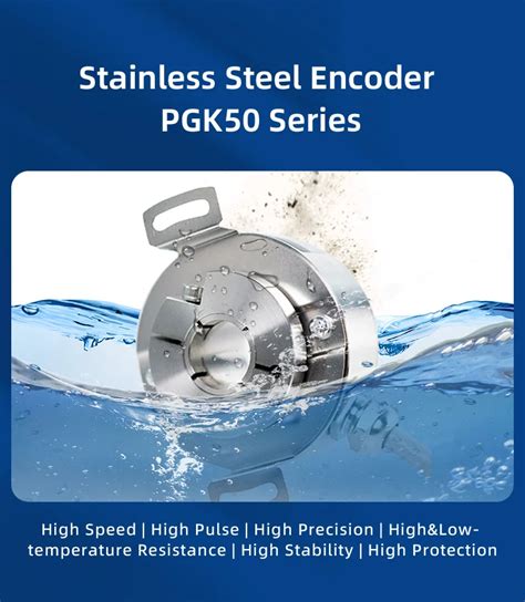 Incremental Rotary Encoder 1024 Encoder Stainless Steel Protection Level Ip67 Pgk50 Through