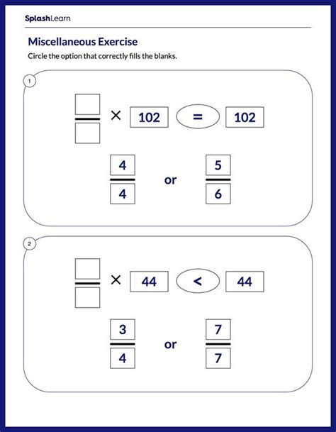Fraction Multiplication As Scaling Math Worksheets Splashlearn