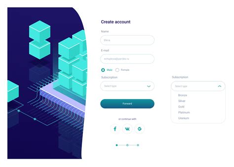Registration form Форма регистрации ui ux Behance