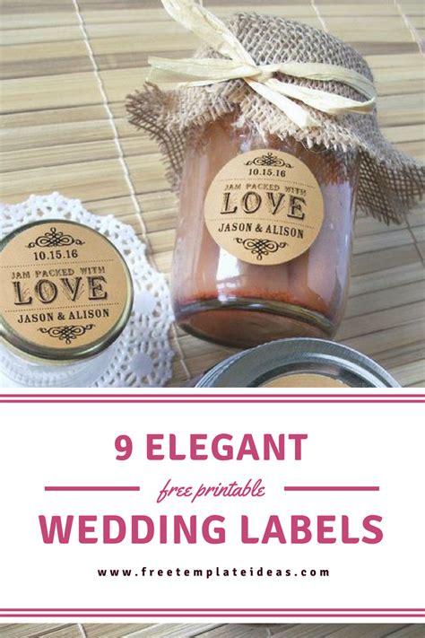 Wedding Labels Template