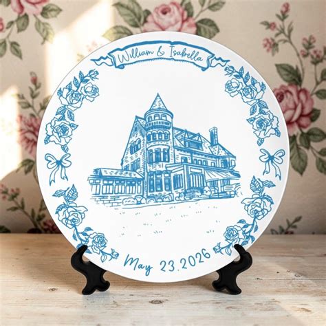 Personalized Wedding Venue Porcelain Platter Wedding T For Newlyweds New Home T Romantic