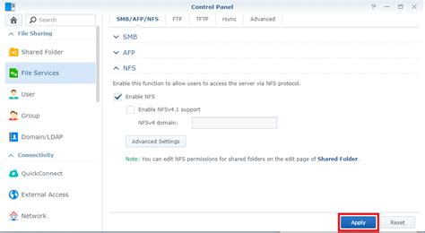 Building Websters Lab V Configuring A Synology NAS For NFS ESXi And XenServer