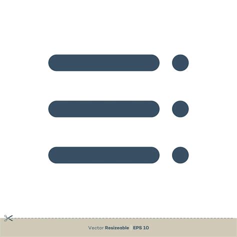 Ícone De Botão De Menu Vetor Modelo De Logotipo Vetor Eps 10 Vetor Premium