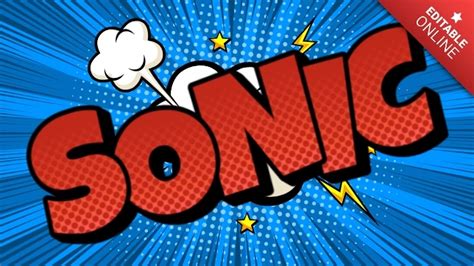 Sonic Comic Cartoon Text Effect Generator