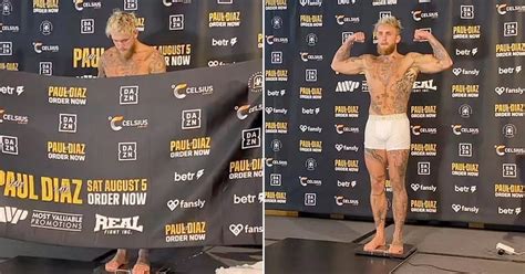 Jake Paul And Nate Diaz Strip Naked After Struggling To Make Weight For Fight Irish Mirror Online