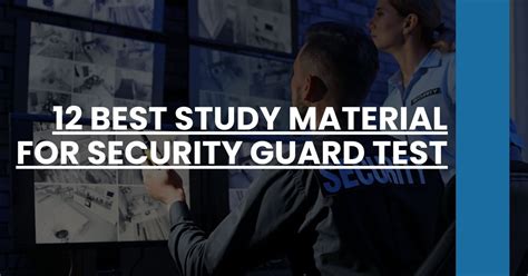 12 Best Study Material For Security Guard Test Security Guard Prep
