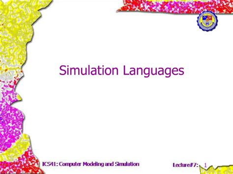 Ppt Simulation Languages Powerpoint Presentation Free Download Id