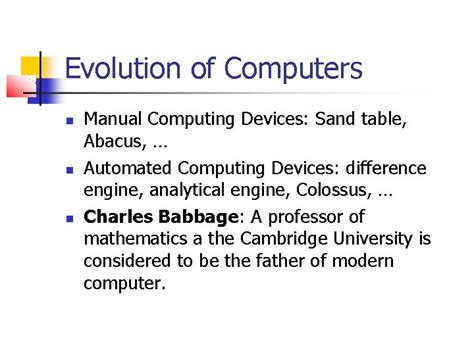 Computer Generation Evolution Of Computers Manual Computing Devices