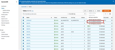 how to use deletion protection to enhance your amazon dynamodb table