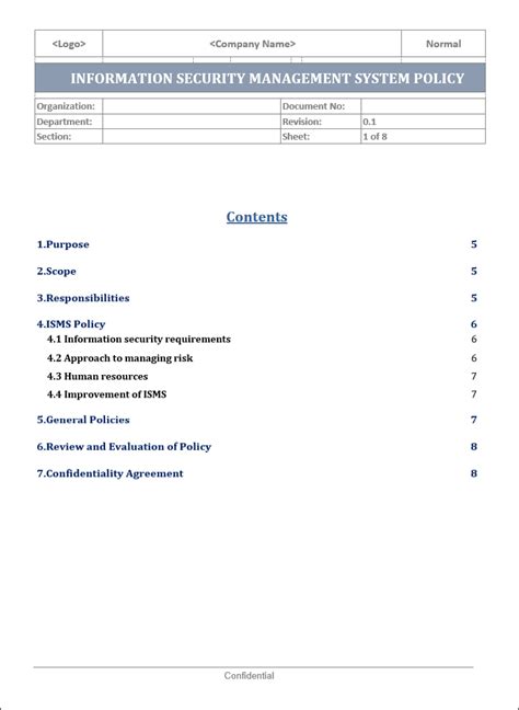 Information Security Management Systemisms Itsm Docs Itsm