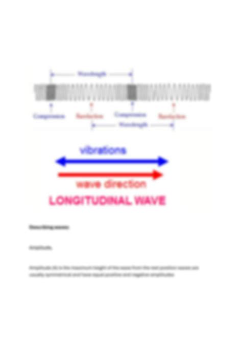 SOLUTION Igcse Physics Waves Types Characteristics Formulas Of Waves Studypool